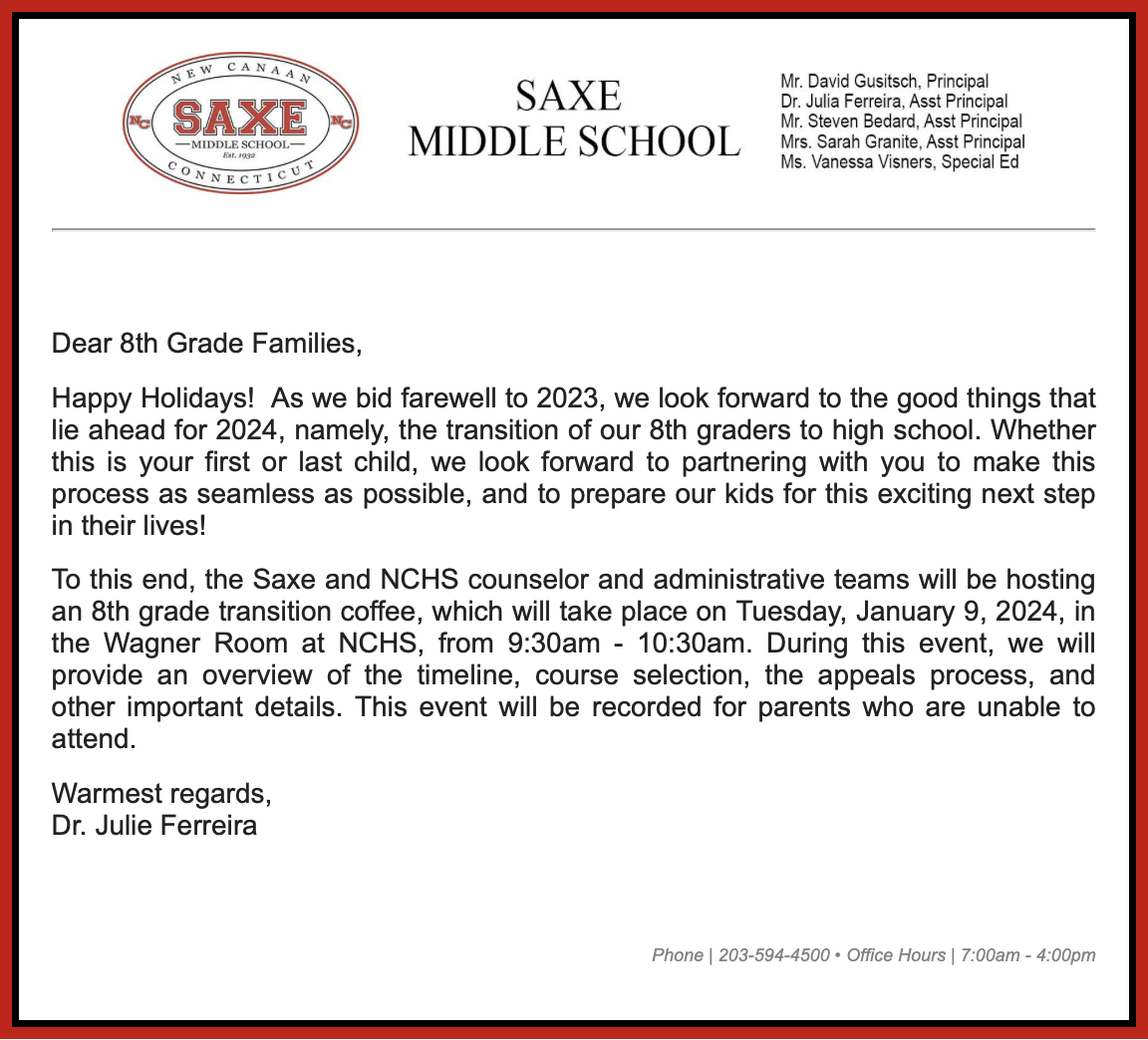 Documents | Saxe Middle School