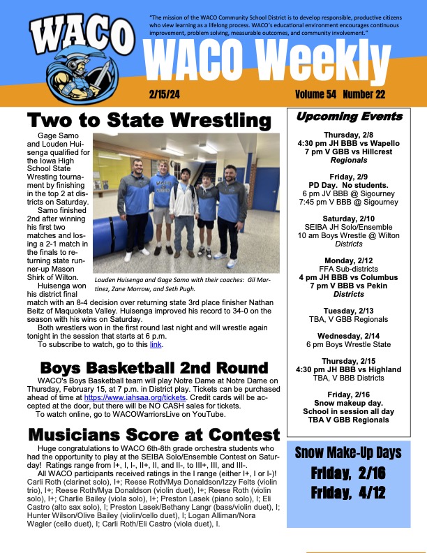 Documents | WACO Community School District