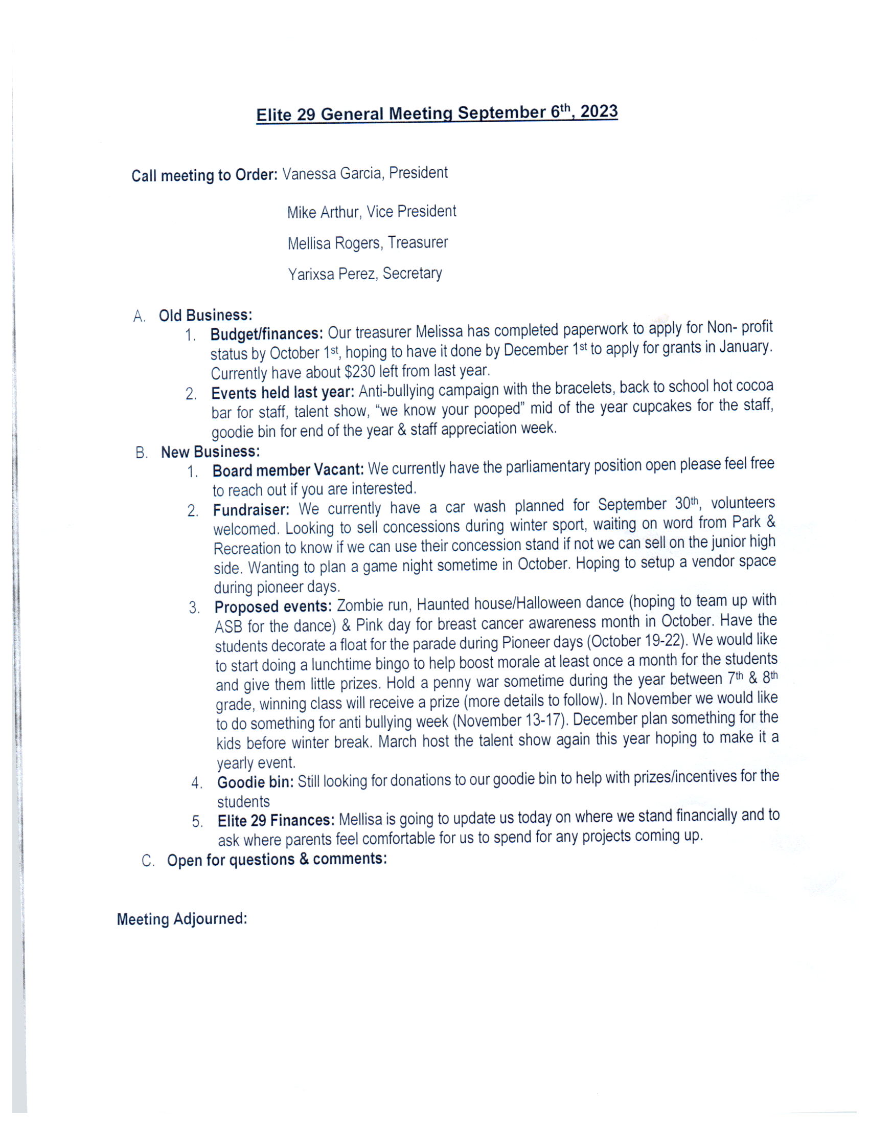 Elite 29 - TPJHS Parent Teacher Organization | Twentynine Palms Junior ...