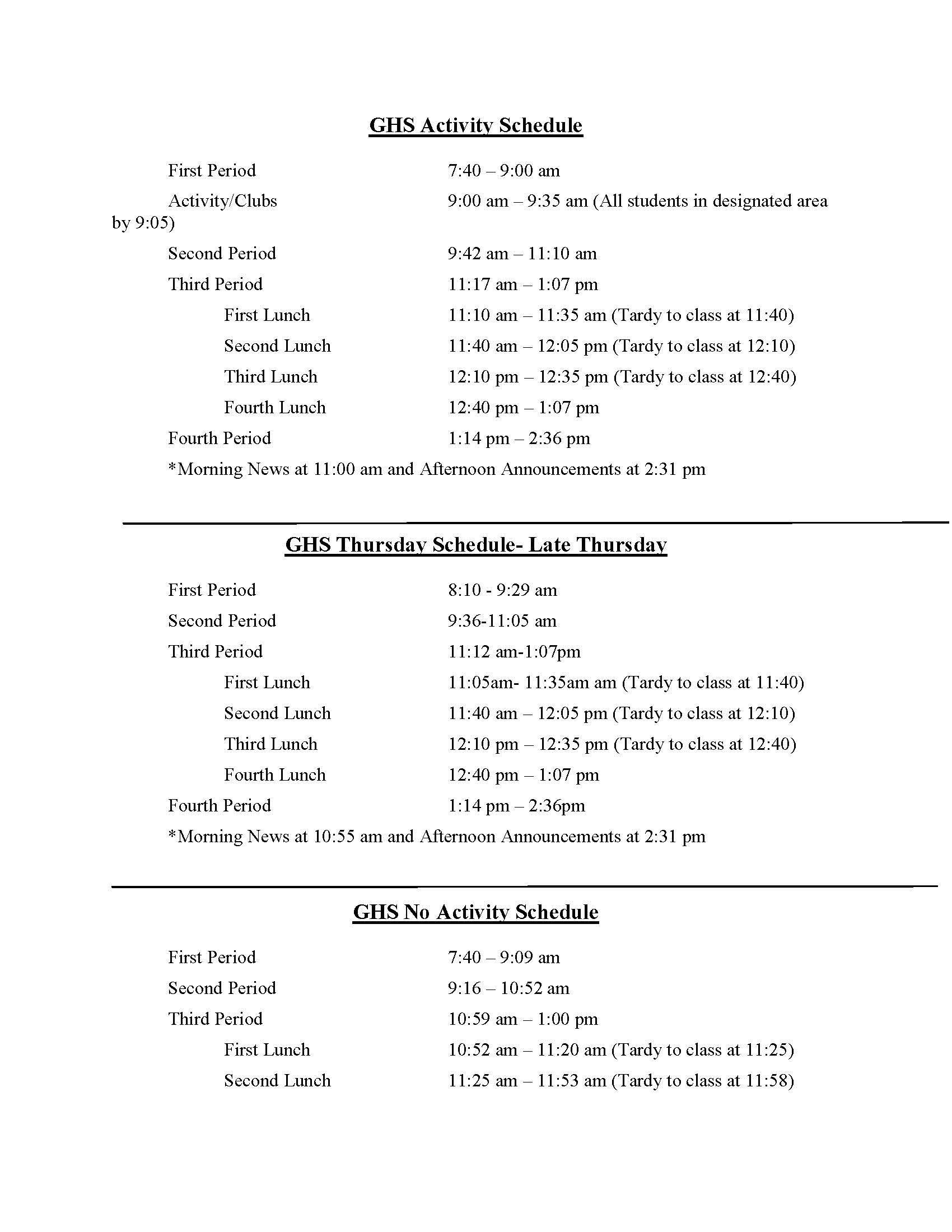 Documents | Greeneville High School
