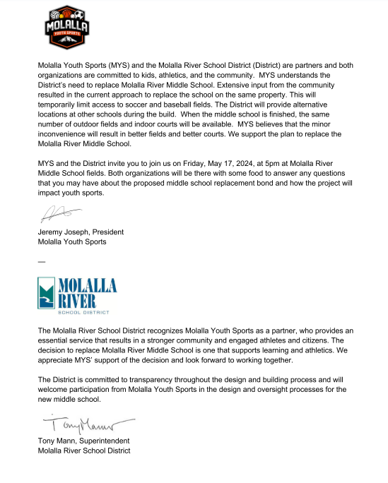 Documents | Molalla River School District Bond